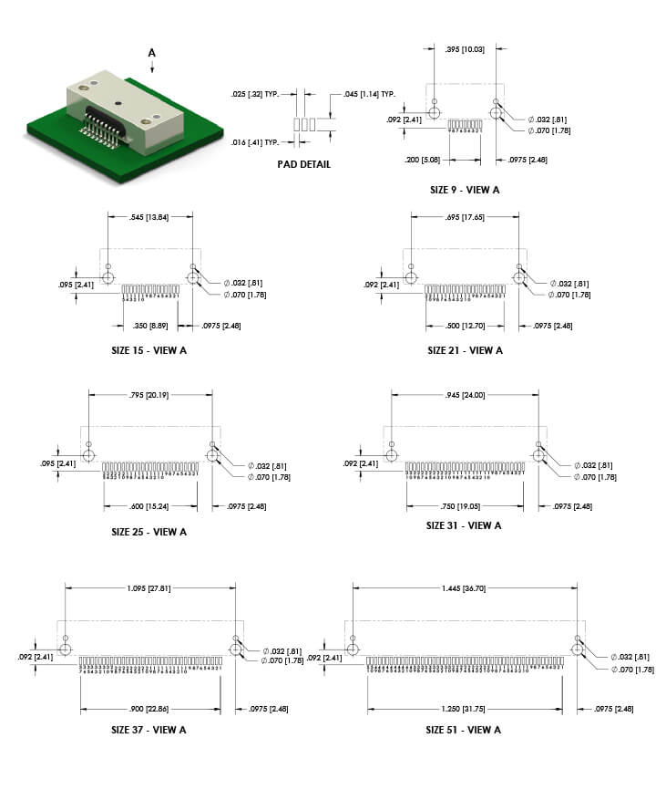 PCB Surface Mount Metal Shell Connector | Winchester Interconnect Micro
